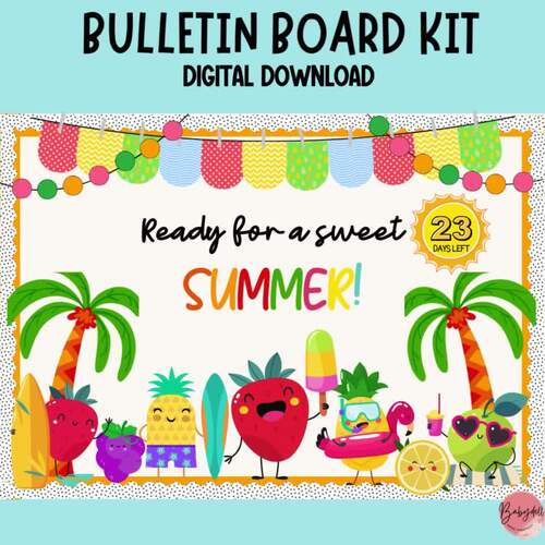 Sweet Summer Countdown Bulletin Board Kit | End of the Year Classroom Decor