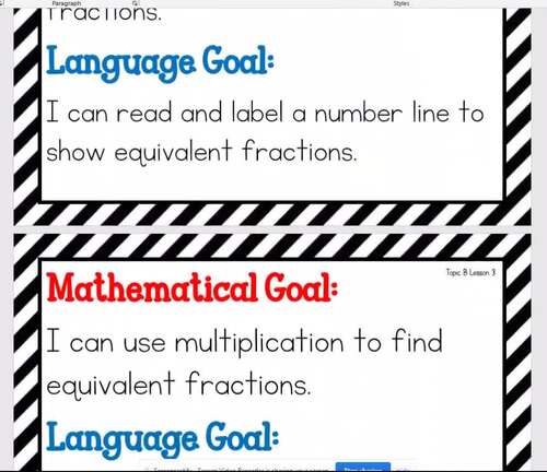 5th Grade Envision Math Learning Targets - I Can statements - Topic 8