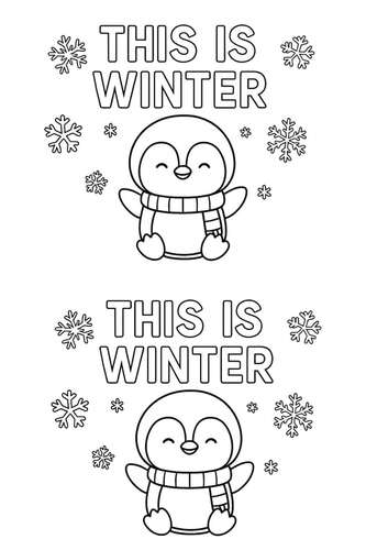Winter Christmas Feelings SEL Emergent Reader Booklet Penguin & Bear PreK-K
