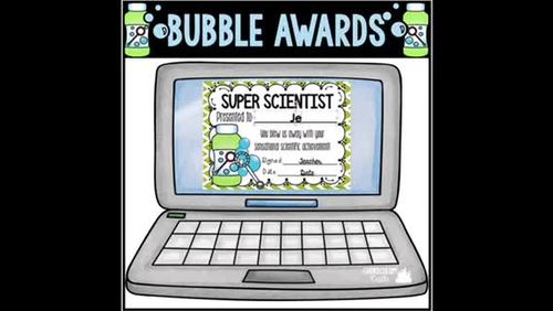 End of the Year Student Awards EDITABLE {Bubble Theme} by Curriculum Castle