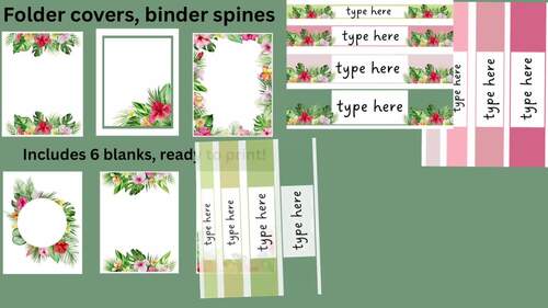 Tropical classroom decor & organization bundle, printable pdf, Canva ...