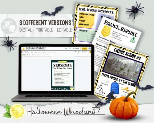 No Prep Halloween ELA Digital Mystery Escape Room Class Party Games ...