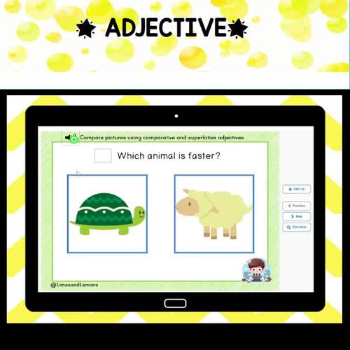 Comparative and Superlative Adjectives Boom Cards™ Speech Therapy ...