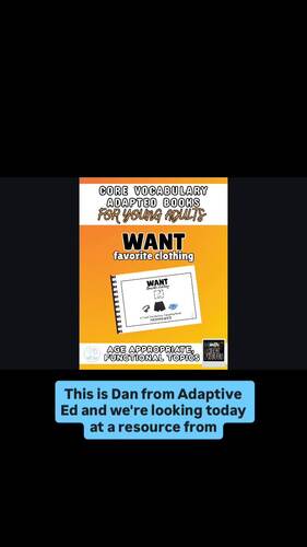 Core Vocabulary Adapted Book – WANT Clothing Types | AAC, Autism, Editable