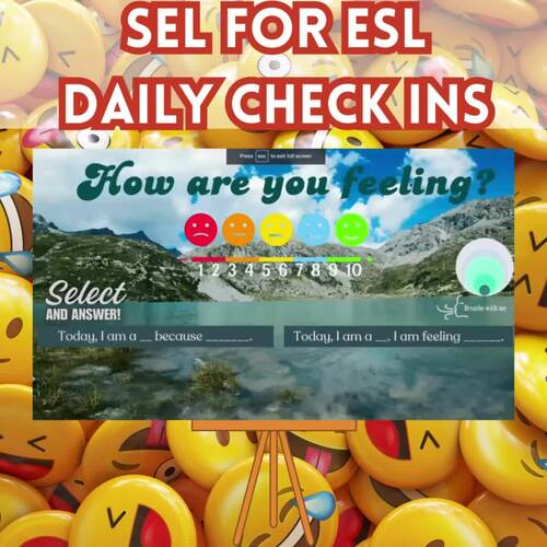 SEL for ESL | Daily Check In + Activity Bundle | For Middle & High ...
