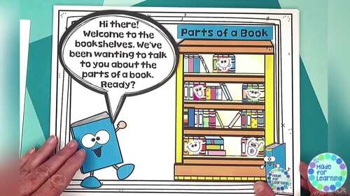 Back to School Library Lesson Parts of a Book PowerPoint - Hands-On ...