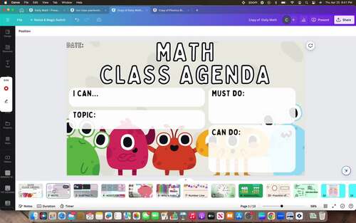 Daily Math Slides Interactive by Caffeine Chaos and Creativity | TPT