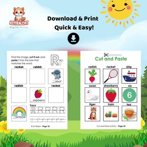 Ultimate Cut & Paste Alphabet Learning Kit- A to Z Letter Activities