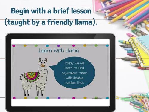 Ratios & Double Number Lines: Digital Notebook Lesson + Activities/Games