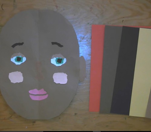 Self-Portrait Collage, 6. Making Hair by Elementary Art Integrations