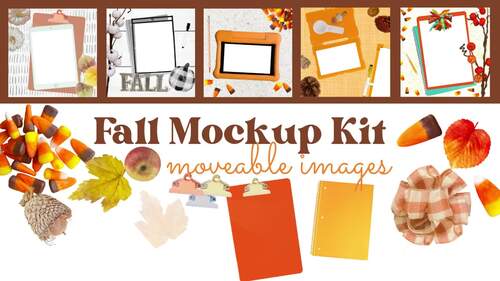 Mockup Kit with Moveable Pieces and Fall Images by Make A Scene Mockups