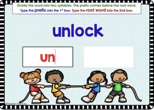 Prefixes & Suffixes Roots Practice Activity Grammar Game 2nd Grade Boom ...