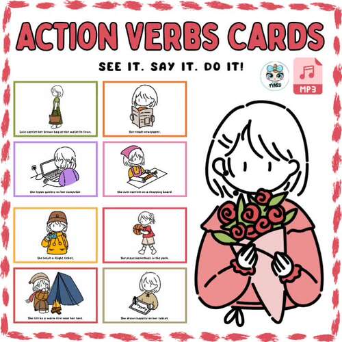 Action Verbs Cards by ABC Playhouse | TPT