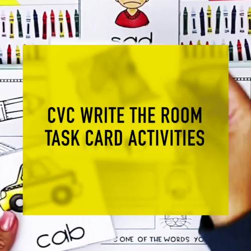 CVC Word Families Write the Room by Teaching with Love and Kindness