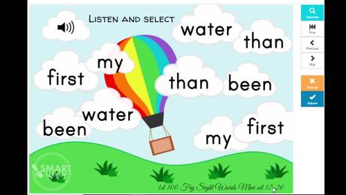 First 100 Fry Sight Words Boom Cards Assessment Level 1 - set 5 by ...