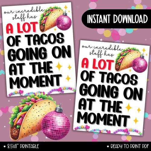 Teacher Staff Appreciation Week Taco Poster, Swiftie Cinco De Mayo ...