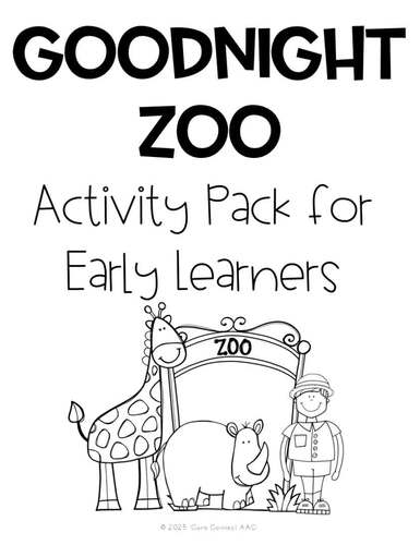 Goodnight Zoo Activity Pack for Early Learners | Preschool by Core ...