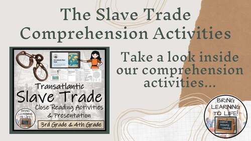 Slave Trade Close Reading Passage & Comprehension Activities | 3rd–4th ...