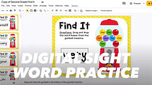 Digital Sight Word Practice: Second Grade by Kristin Kennedy | TPT