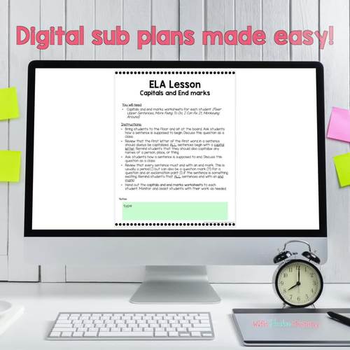 Kindergarten Sub Plans Digital Google Slides Set #3 by Educate & Rejuvenate
