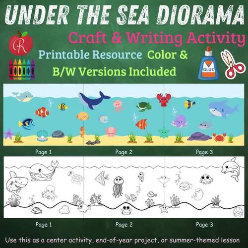 End of Year | Summer packet | Under the Sea & Writing Pages | Sea animals
