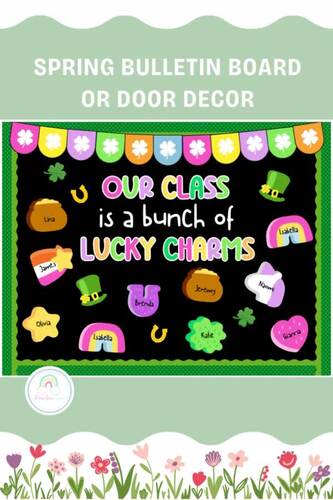 St. Patrick's Day Bulletin Board Ideas Lucky Charms Door Decor March ...