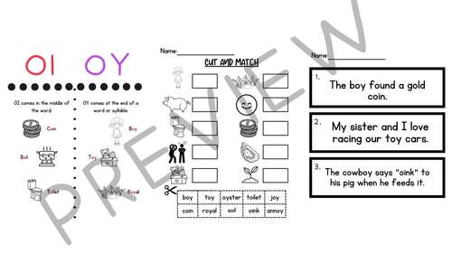 -OI/-OY Decodable Reader | Reading Fluency Passages by Grow With Beck