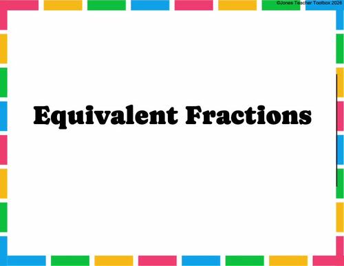 3rd-Equivalent Fractions-Interactive Google Slides by Jones Teacher Toolbox