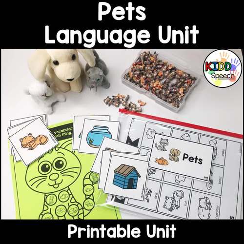 Preschool Speech Therapy Pets Language Unit Printable Activities by ...