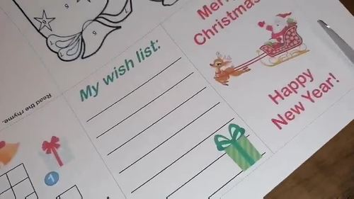 Christmas mini book by Iryna Kashuk | TPT