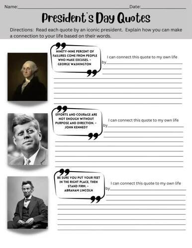 President's Day Interactive Activities | Printables, Games, SEL ...