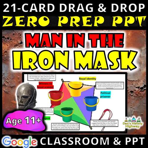 Who Was the Man in the Iron Mask? | Digital card sort for High School ...