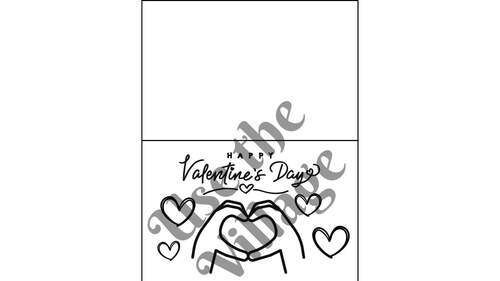 15 Printable Valentine's Day Cards -Blank Inside- No Prep Coloring ...
