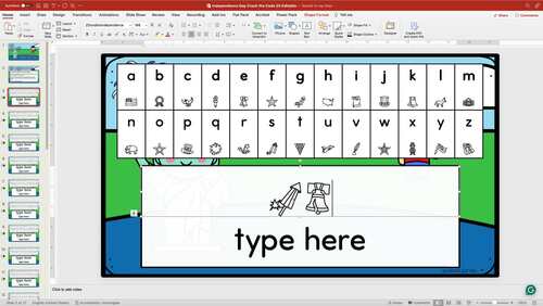 Independence Day Crack the Code - Editable - PowerPoint by KinderCrafting
