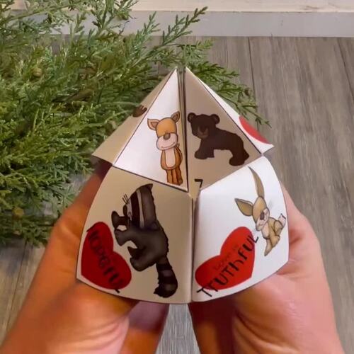 Love Finger Puzzle | Valentine's Day Bible Craft Fortune Teller ...