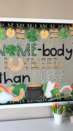 St. Patty's Day Bulletin Board Kit March Ideas Door Decorations Borders ...