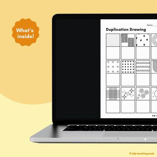 Duplication Drawing | Art Warm Up NO PREP by tidy teaching tools