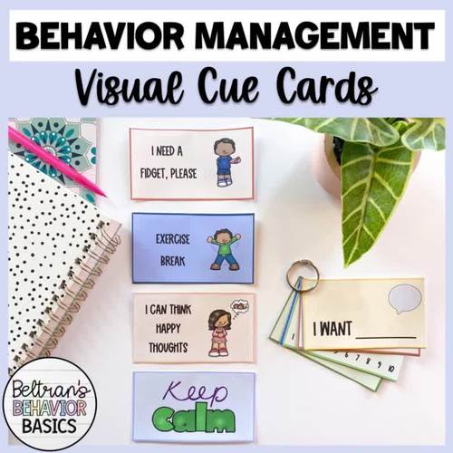 Behavior Management Visual Cue Cards for Expected Behaviors | TpT