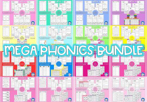 MEGA Phonics Bundle Units 1-16 by Miss Carlee | TPT