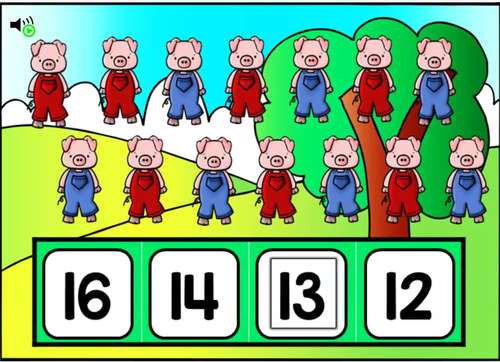 Boom Cards | Three Little Pigs Math | Distance Learning | PK K | TpT