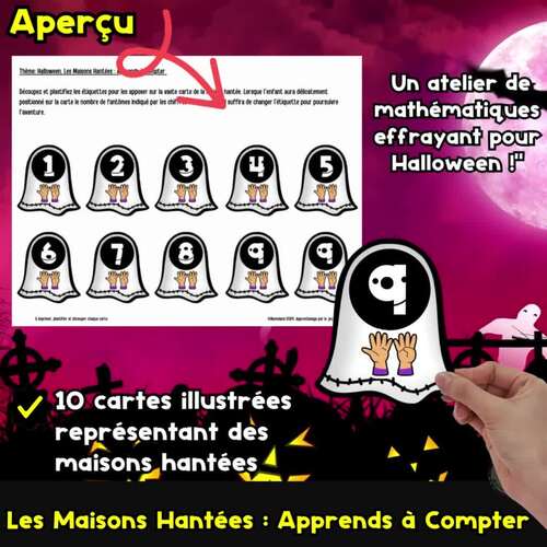 Halloween.Les Maisons Hantées.Apprends à Compter | TPT