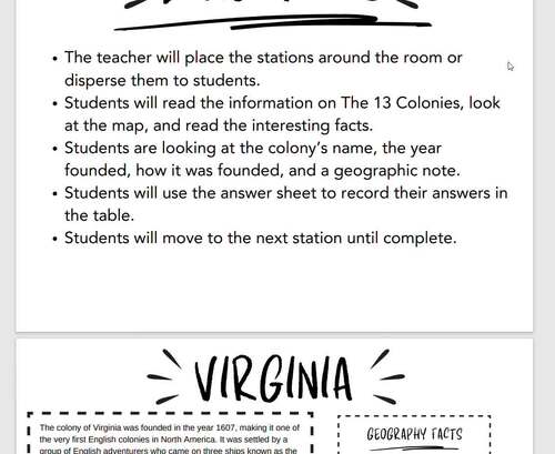 The 13 Colonies Gallery Walk by A Dads Classroom | TPT