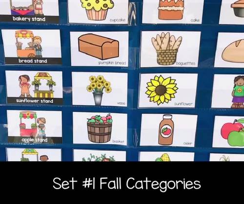 November Math and Literacy Center BUNDLE Pocket Chart Cards Spanish ...
