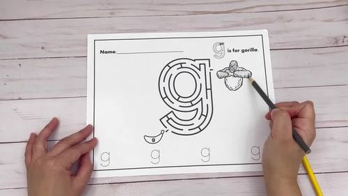 Alphabet Maze- Uppercase and Lowercase by Liv and Leb | TPT