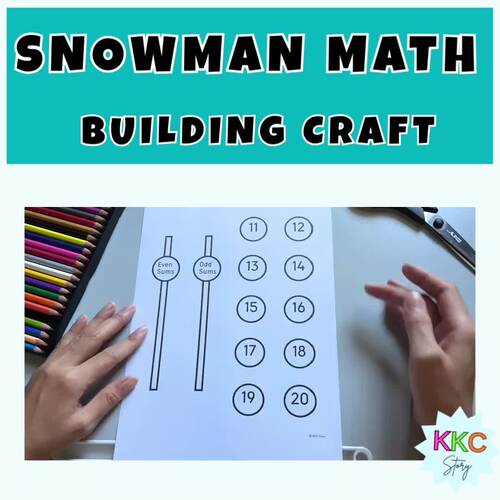 Build a Snowman Math | Even & Odd Numbers Winter Craft for PreK ...