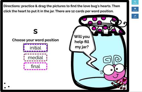 Boom™ Cards Digital Resource Love Bug Articulation Jar for S, L, R, Blends