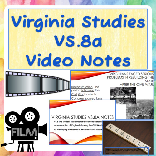 Virginia Studies VS.8a Notes Recording by Land of Learning by Laura