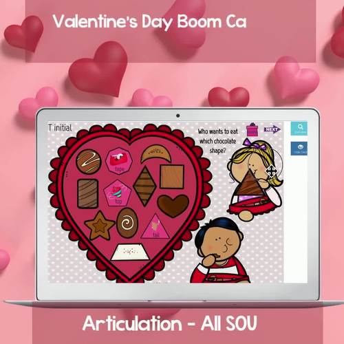 Valentine's Day NO PREP Articulation & Language Bundle Boom Cards™ Activity