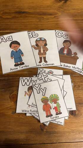 Black History Alphabet Cards - ABCs of Black History by Xiana's Playroom
