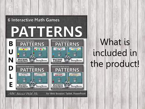Math Patterns Interactive Math Games BUNDLE {Dancing Raccoon} | TpT